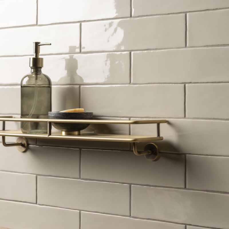 Winchester Cosmopolitan Large Brick Tile Pumice | Beige Glazed Brick ...