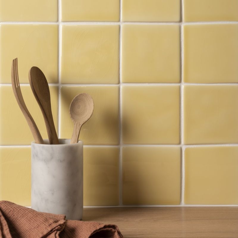 Yellow floor tiles store
